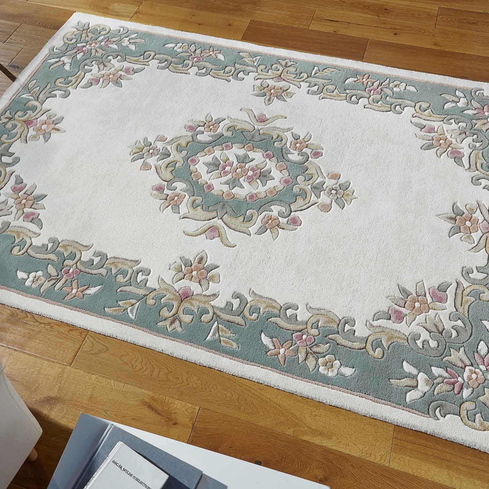 Oriental Weavers Royal Aubusson Wool rugs in Cream Green 160x235cm ...