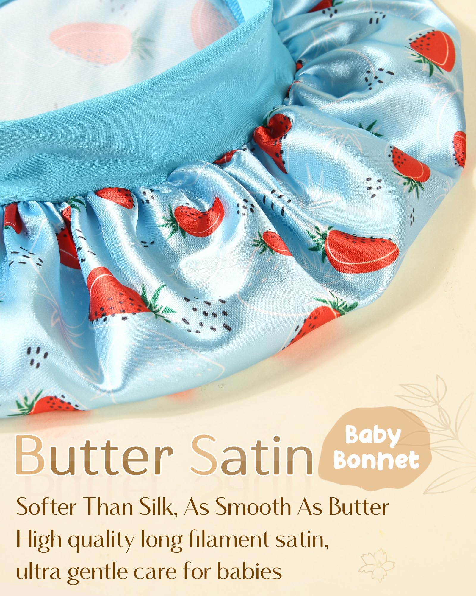 Snapklik.com : 2 PCS Baby Bonnet Silk Bonnet For Kids Sleeping Cap ...