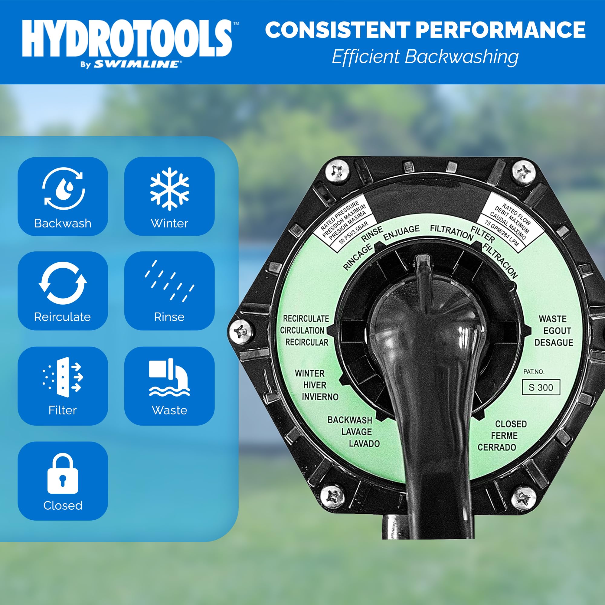 Snapklik.com : HYDROTOOLS BY SWIMLINE 16 Inch Sand Filter Combo Set