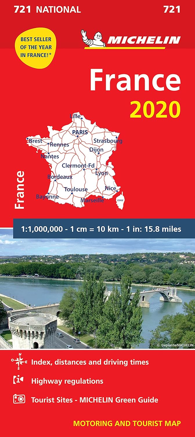 France 2020 - Michelin National Map 721: Map : Amazon.fr: Livres