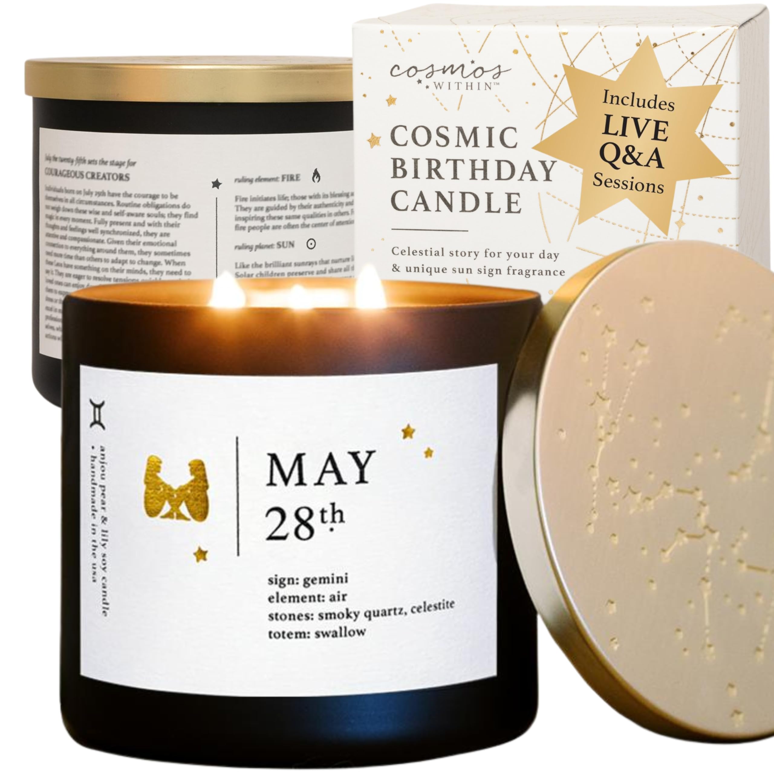 Amazon.com: May 28th Personalized Zodiac Candle | Detailed Personality ...