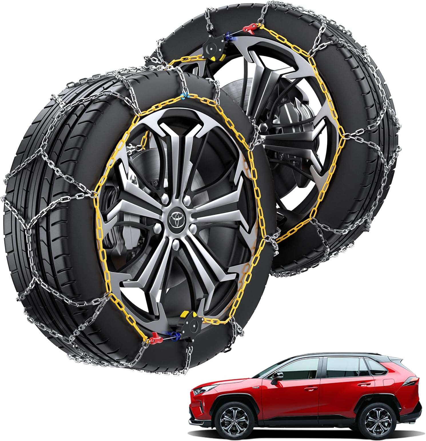 Amazon.com: Snow Chains for Toyota RAV4, Auto-locking Cable Traction Tire Chain, RAV4 ...