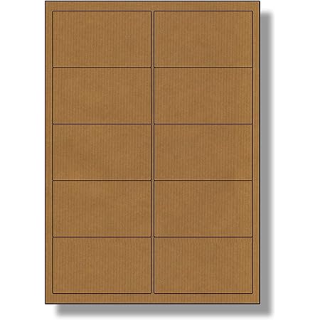10 Per Sheet, 5 Sheets ( 50 Brown Kraft Labels). Label Planet® Brown ...
