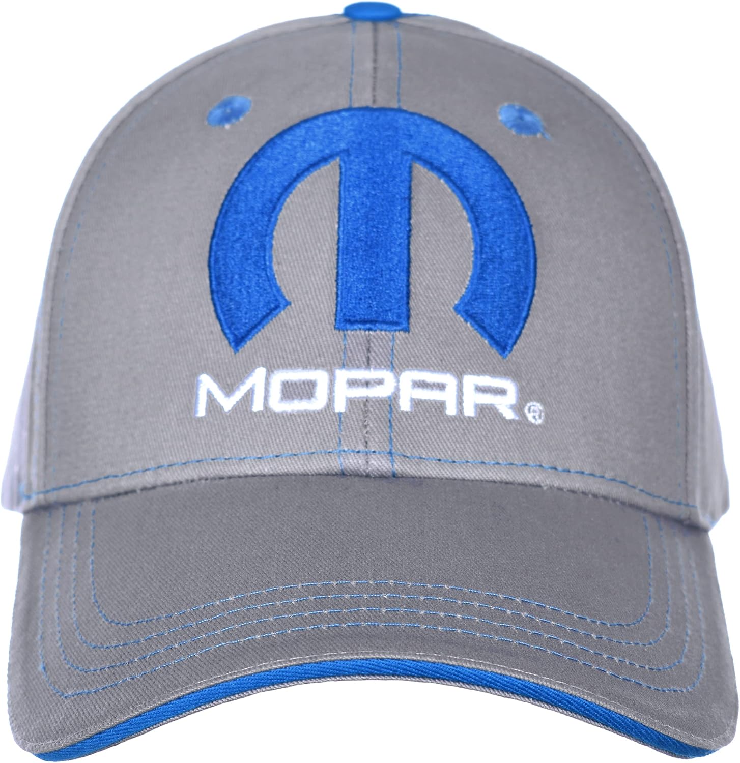 JH DESIGN GROUP Men's Mopar Logo Cap Adjustable Gray & Blue Hat at ...