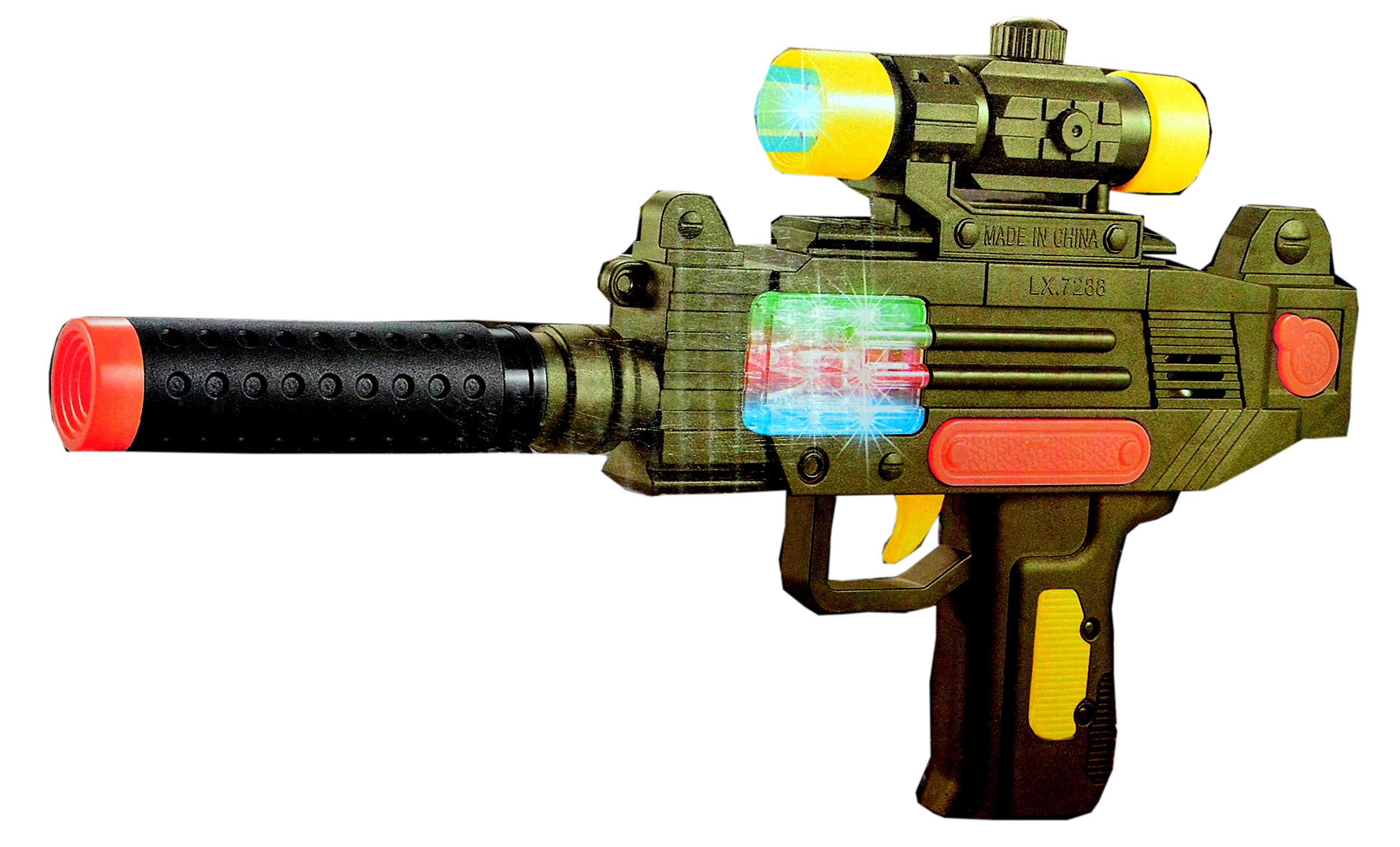 Toymania Amazing Musical Combat Submachine Shooting Toy Gun For Kids ...