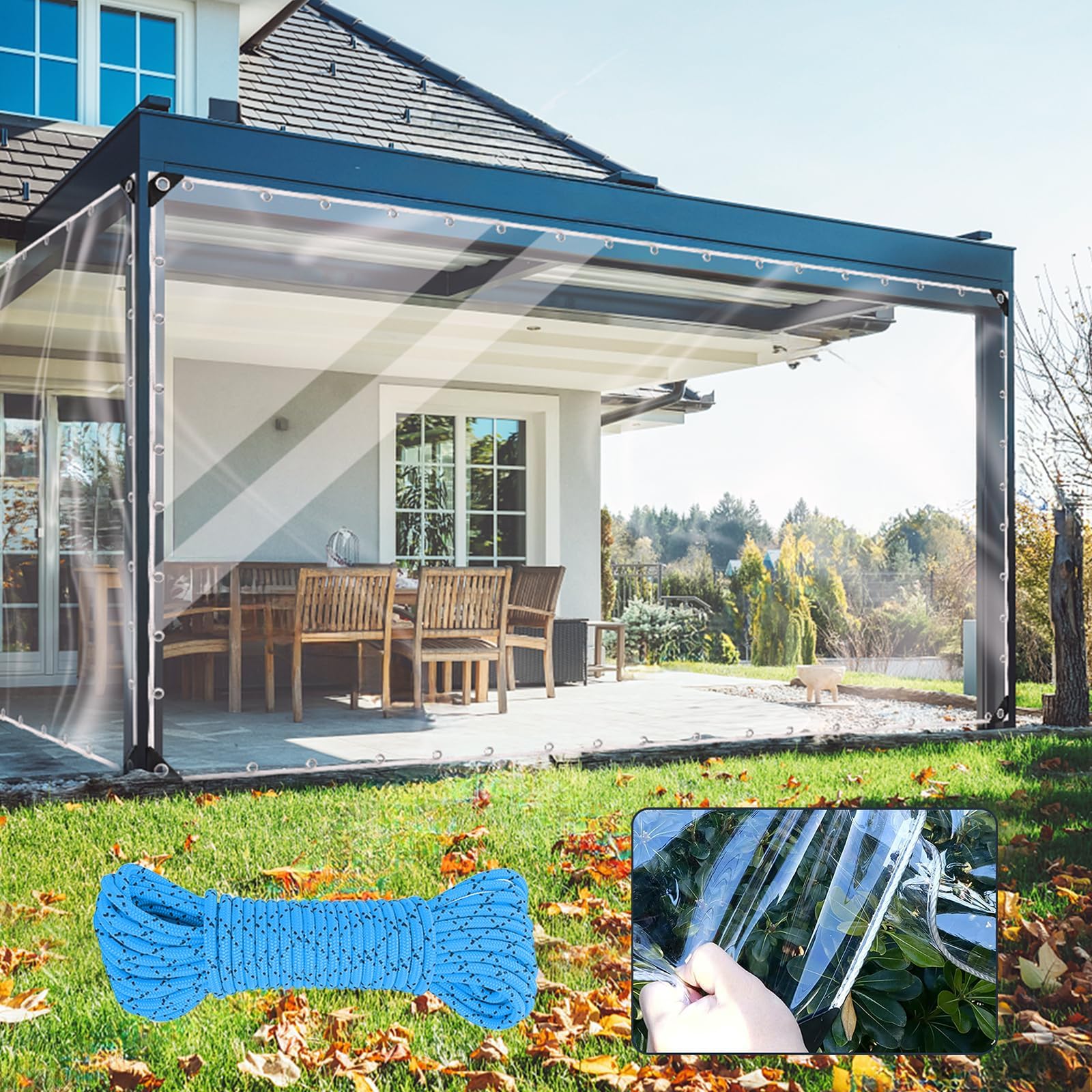 Amazon.com: Clear-Tarps-Heavy-Duty-Waterproof-3x3FT, Transparent ...