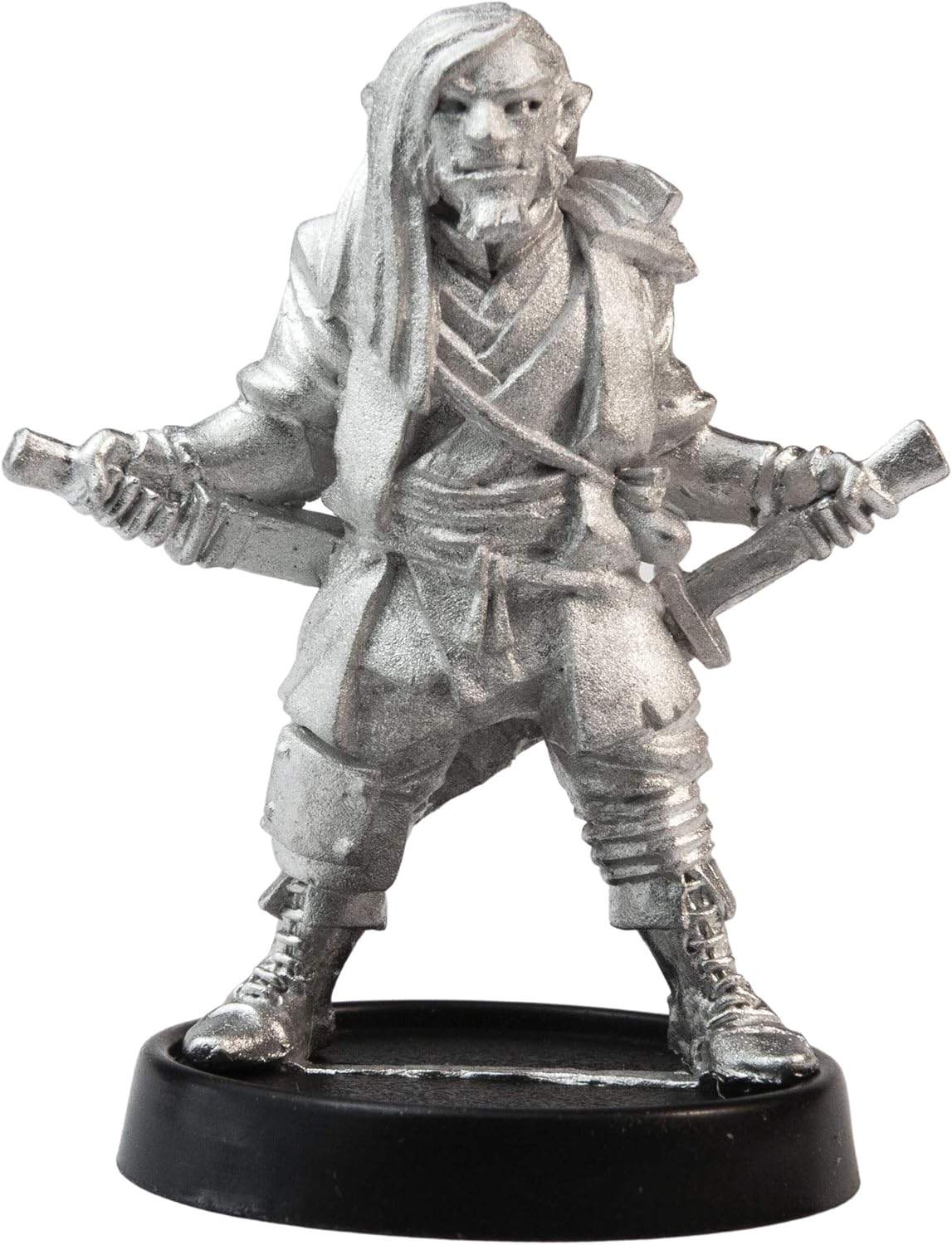 Male Half-Orc Ronin Miniature Figure, 38mm - 100% Pewter Metal ...