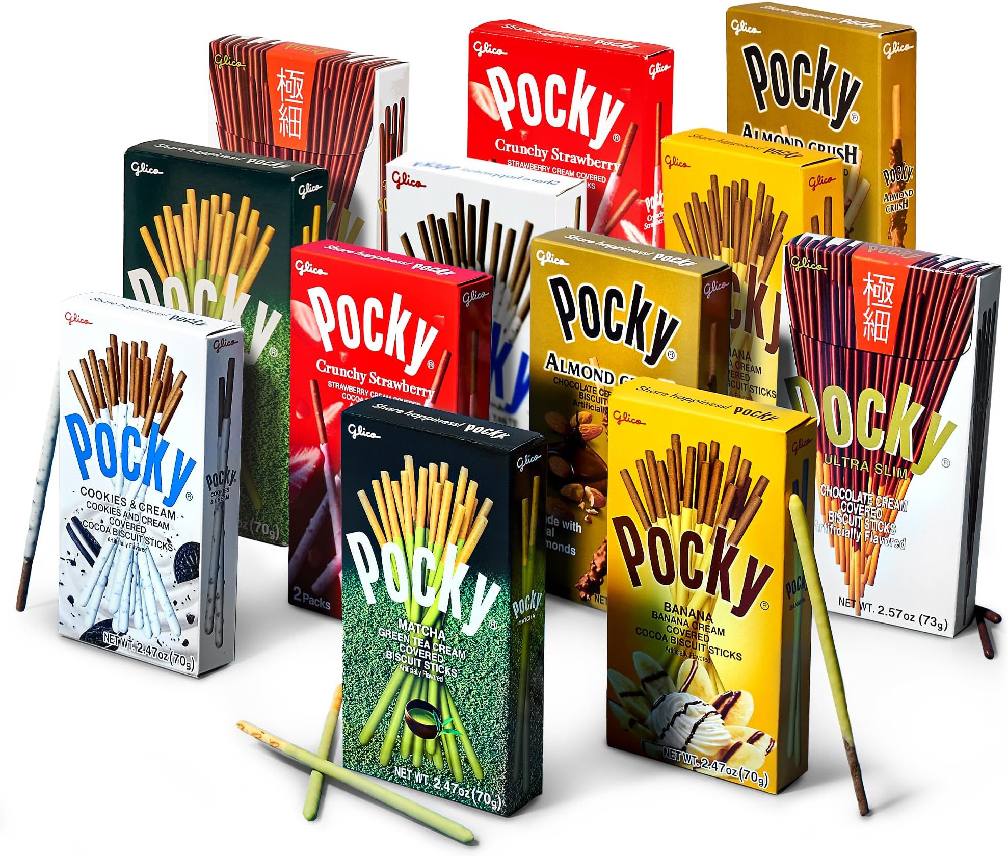 Amazon.com: Japan Crate Japanese Pocky Sticks Variety Pack (12-Pack ...