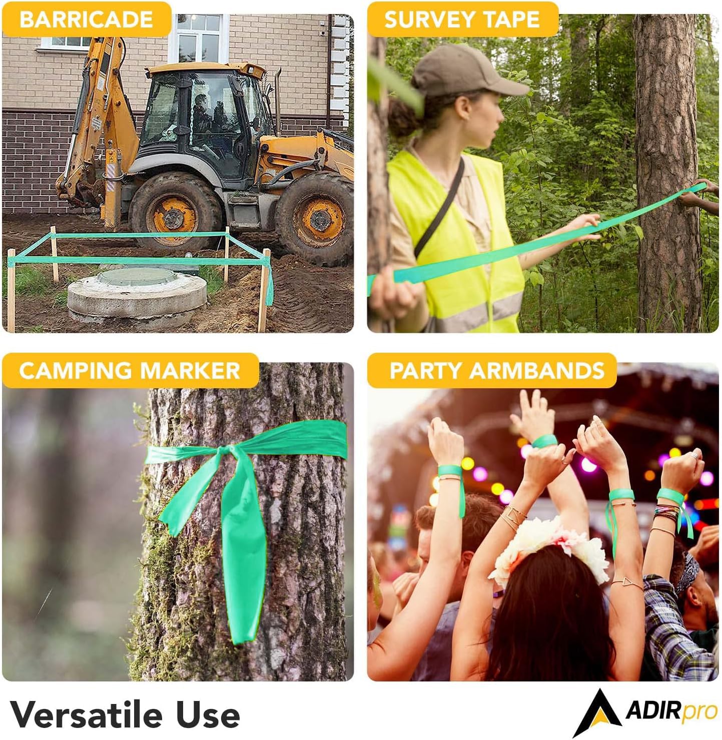 Snapklik.com : AdirPro 12 Pack Flagging Tape - Multipurpose Marking ...