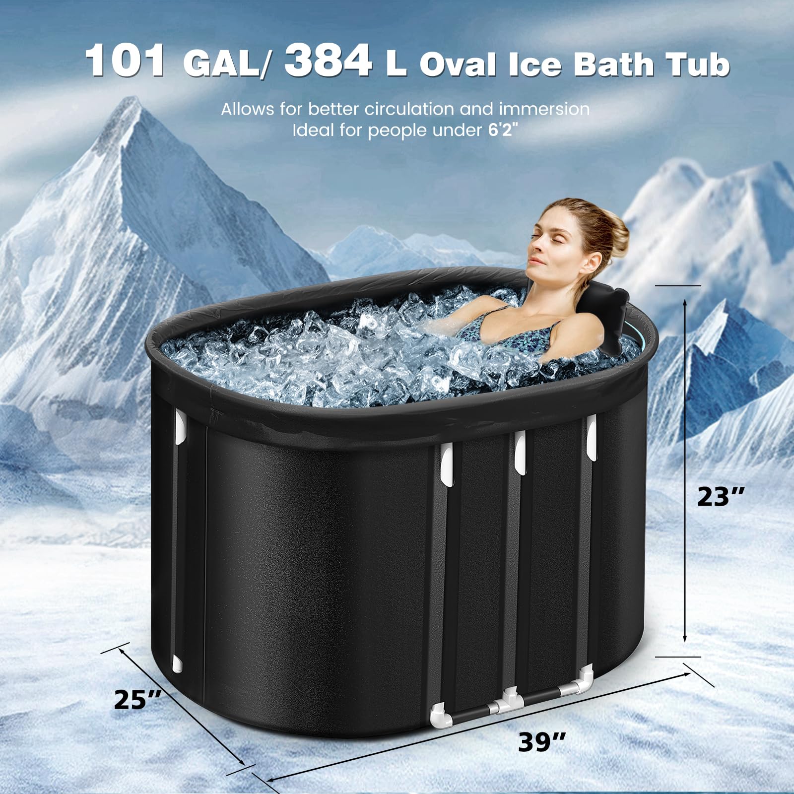 Snapklik.com : Ice Bath Tub For Athletes 101 Gal XL Cold Plunge Tub For ...