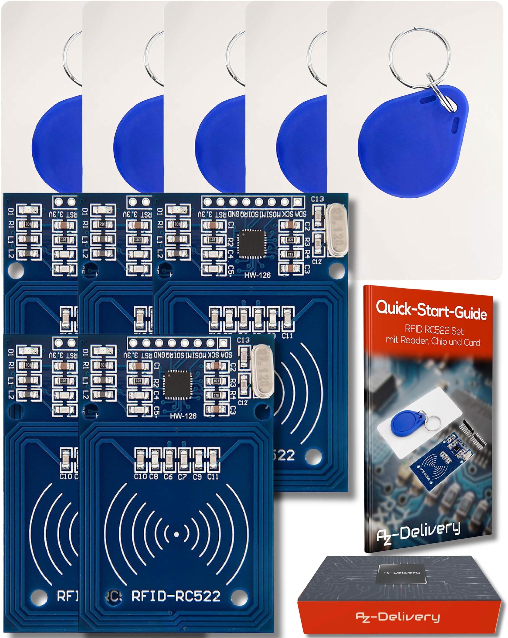 AZDelivery Kit RFID RC522 Lecteur, Puce et Carte 13.56MHz SPI ...