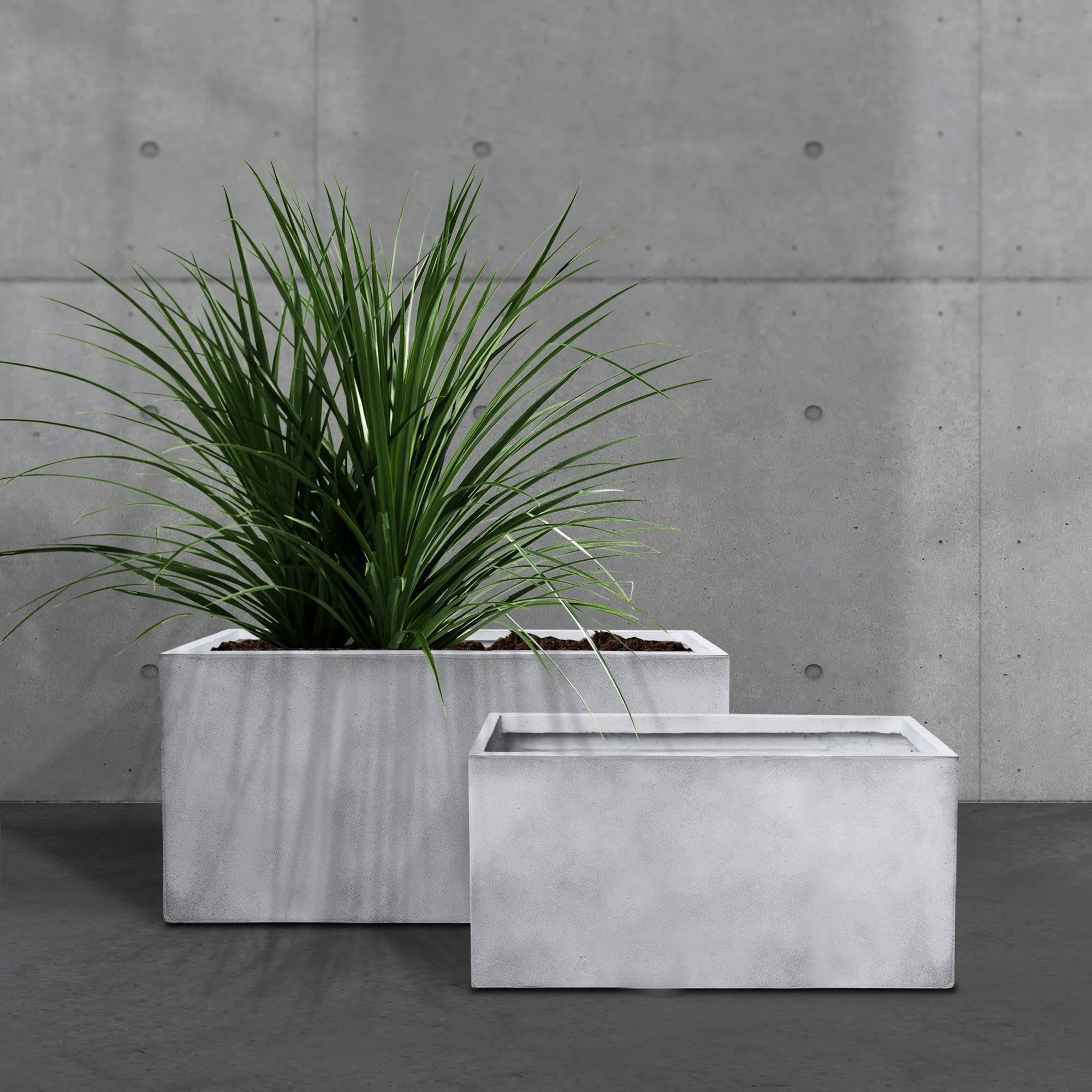 Snapklik.com : Kante 23.2" And 31.1" L Long Rectangular Concrete ...
