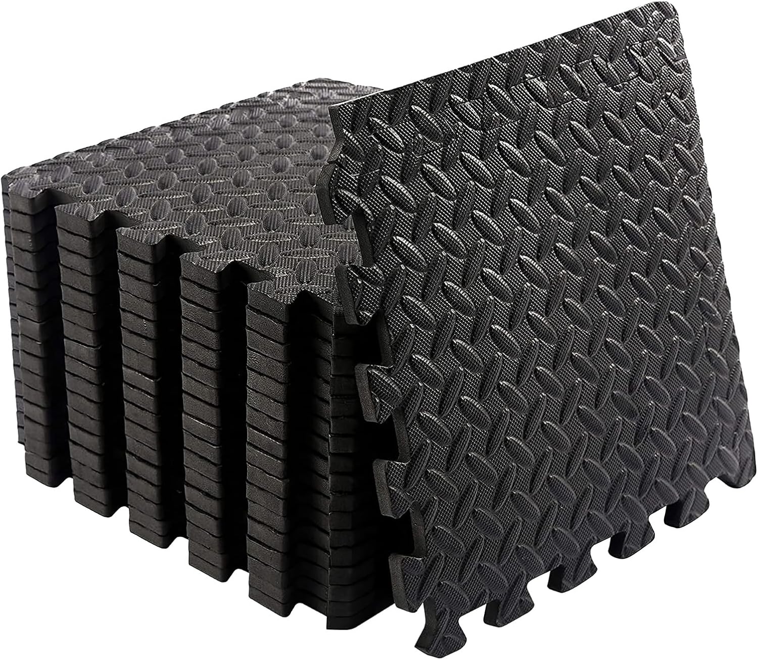 Serotonin Exercise Floor Mats Pack of 12- Foam Gym Mat 12" x 12"- EVA ...