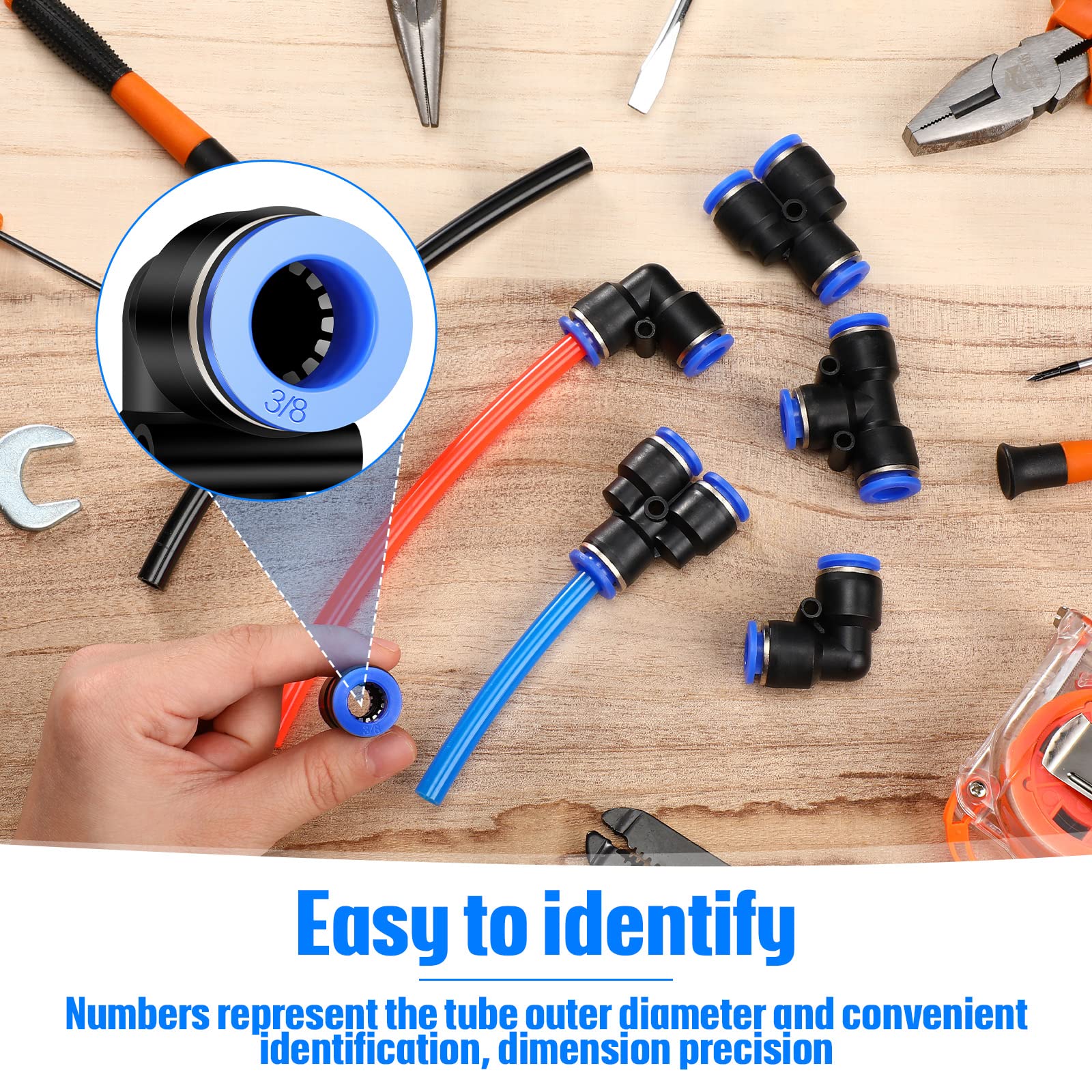 Snapklik.com : Hotop Push To Connect Fittings Air Line Pneumatic ...