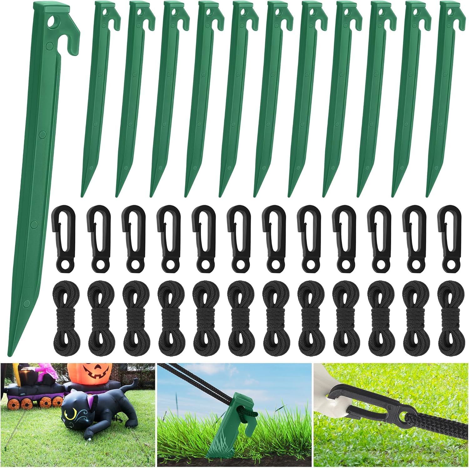 Amazon.com: Aodaer 36 Pieces Plastic Inflatable Stakes Set Heavy Duty ...