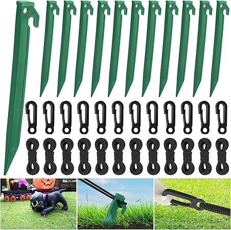 Amazon.com: Aodaer 36 Pieces Plastic Inflatable Stakes Set Heavy Duty ...