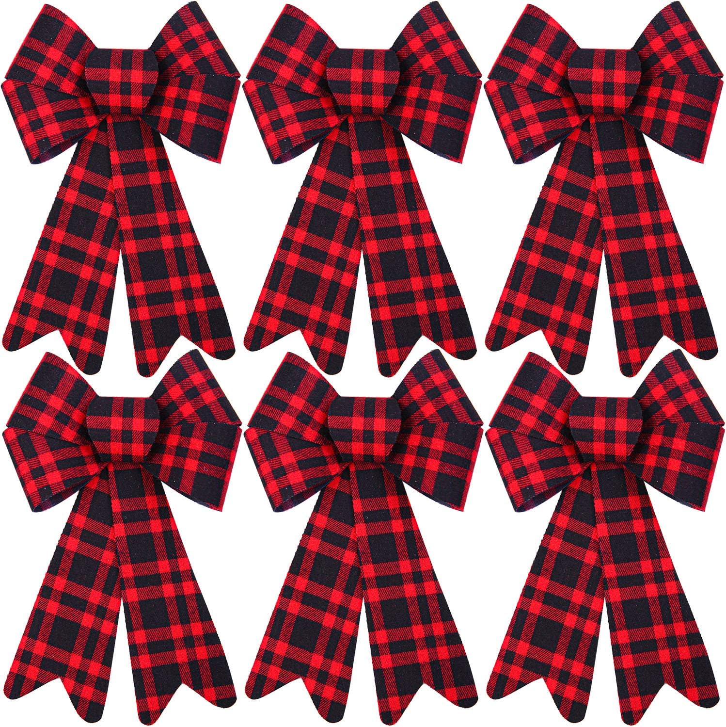 Amazon.com: Aneco 2 Pack 12 x 18 Inches Red Christmas Bows Christmas ...