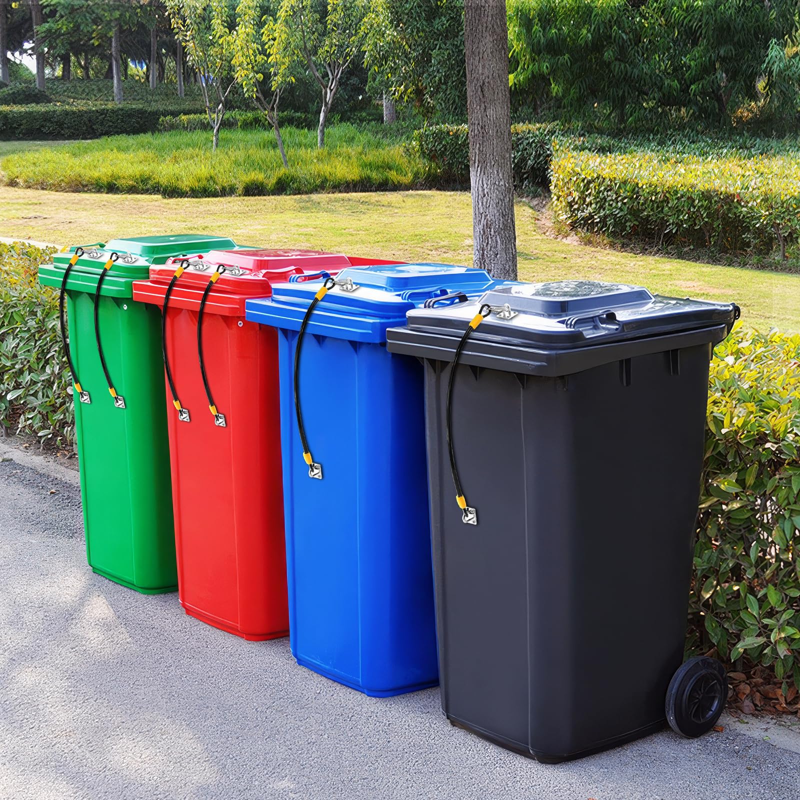 Snapklik.com : Trash Can Lock For Animals,Garbage Can Straps Lock For ...