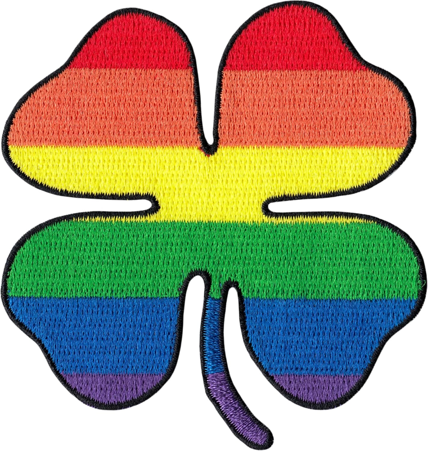 Amazon.com: LGBTQ Pride - Rainbow Shamrock - Embroidered Iron on Patch ...