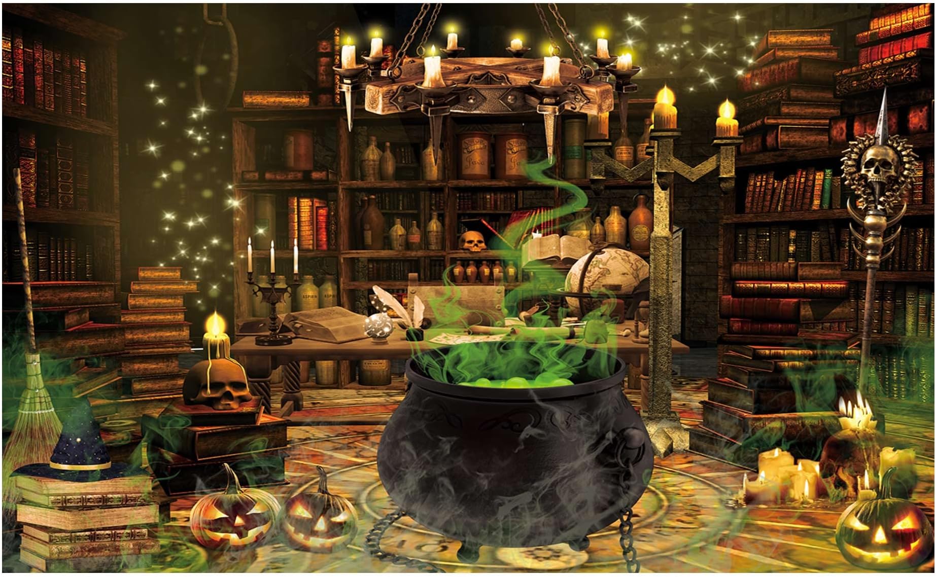 Amazon.com : DePhoto Halloween Photography Backdrop Witch Magic ...