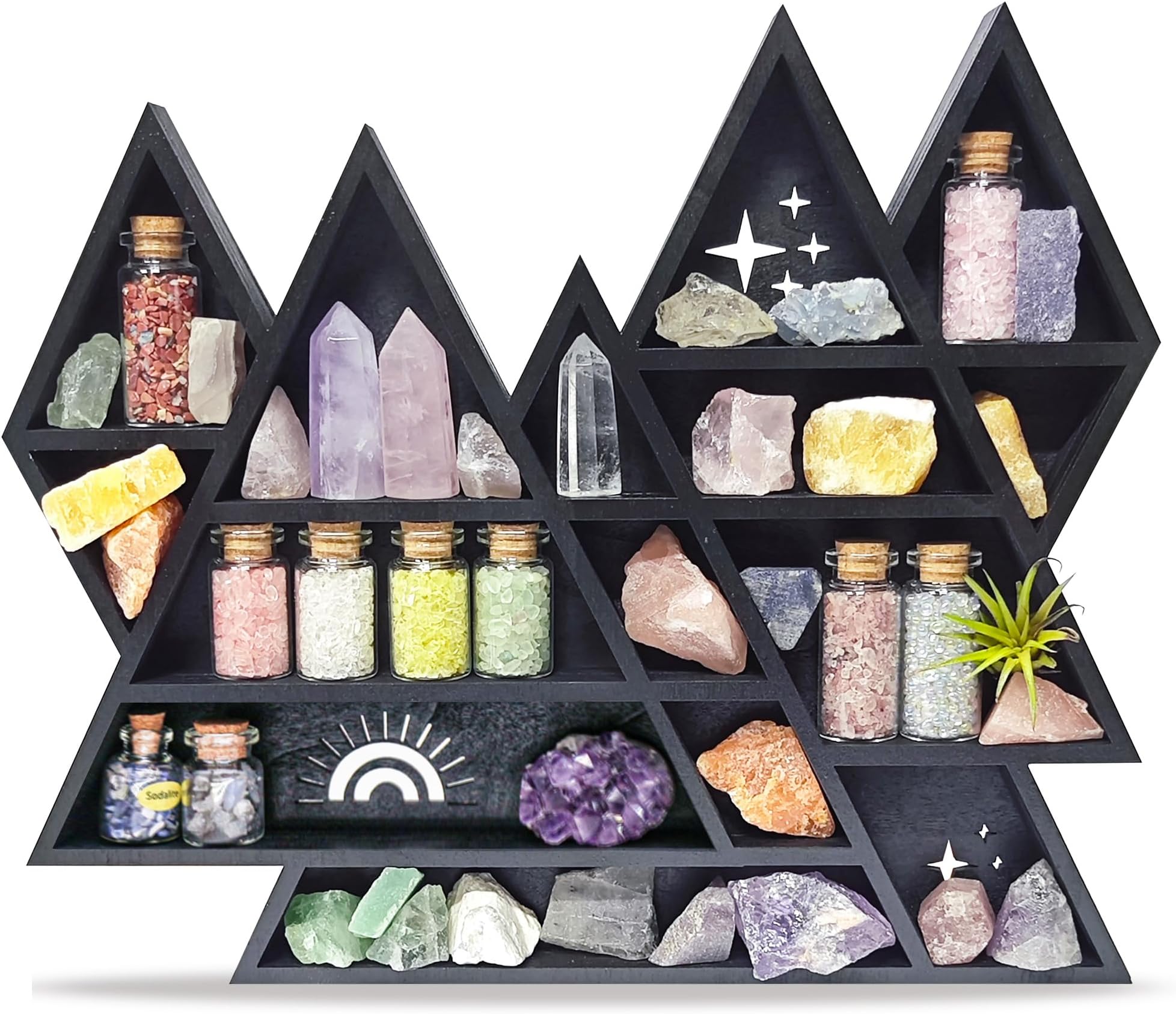 Amazon.com: Crystal Display Shelf for Gemstones Premium X-Large 20 ...