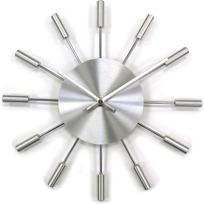 Amazon.com: Geneva 13-Inch Metal Spoke Wall Clock : Home & Kitchen