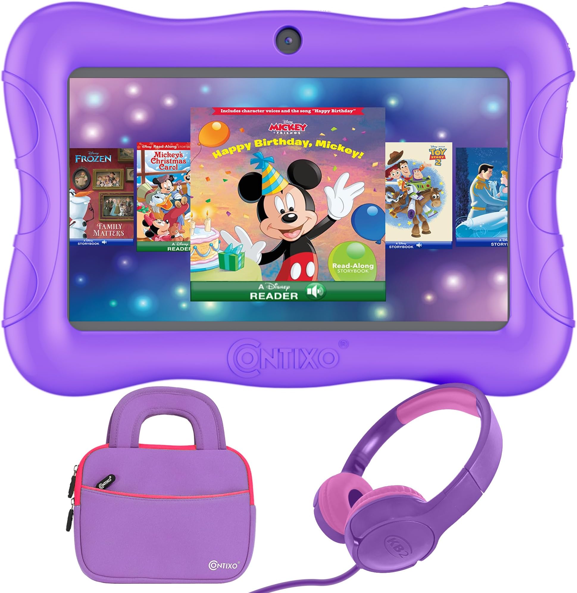 Amazon.com : Contixo 7 inch Kids Tablet Bundle, Android Tablet and Kids ...