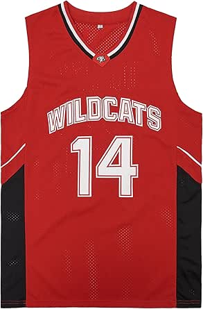 Amazon.com: AMORTW Mens Wildcats High School 14 Troy Bolton Jersey 8 ...