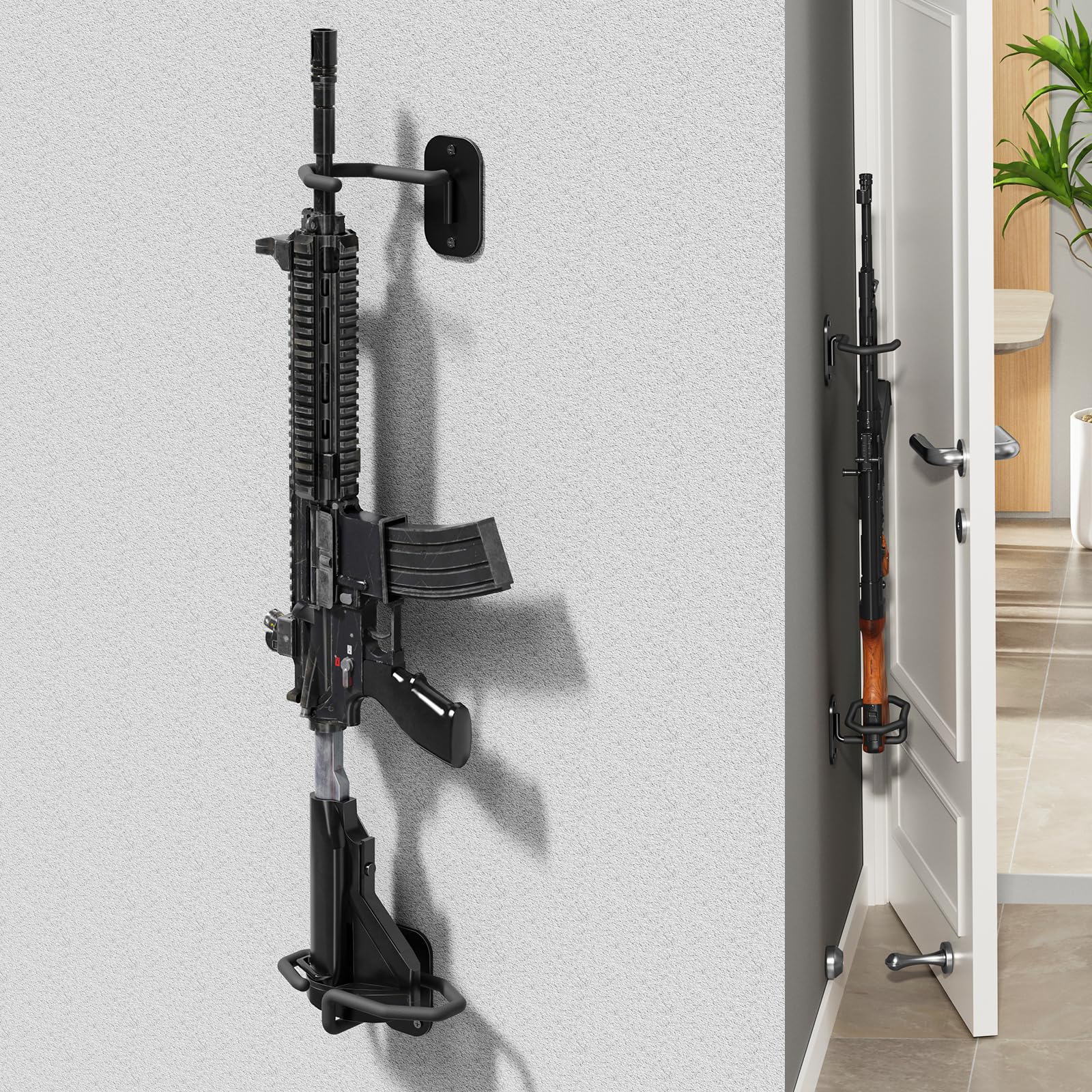 Snapklik.com : Gun Rack For Wall, Adjustable Indoor Gun Racks, Heavy ...