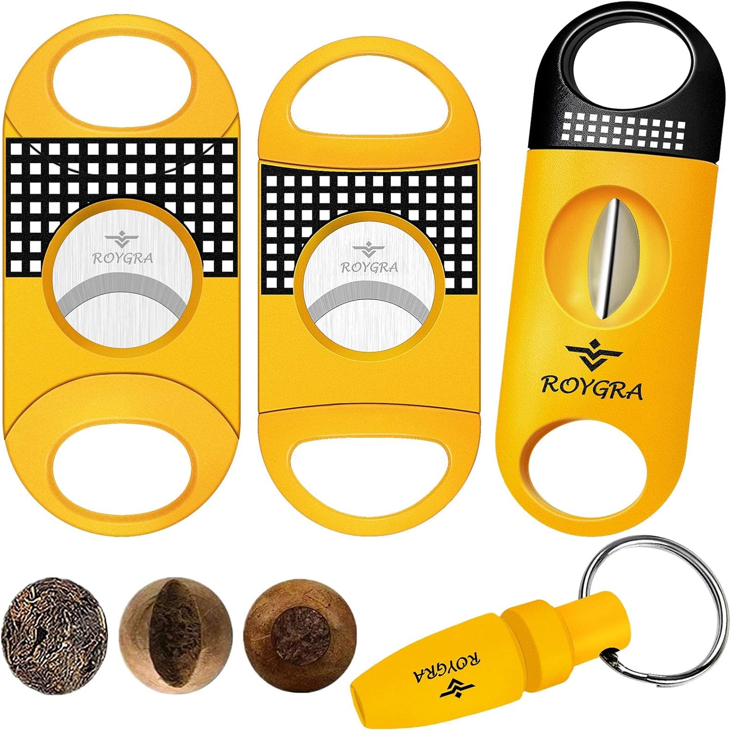 Amazon.com: roygra Cigar Cutter Set, Enlarge 63 Ring Guillotine ...