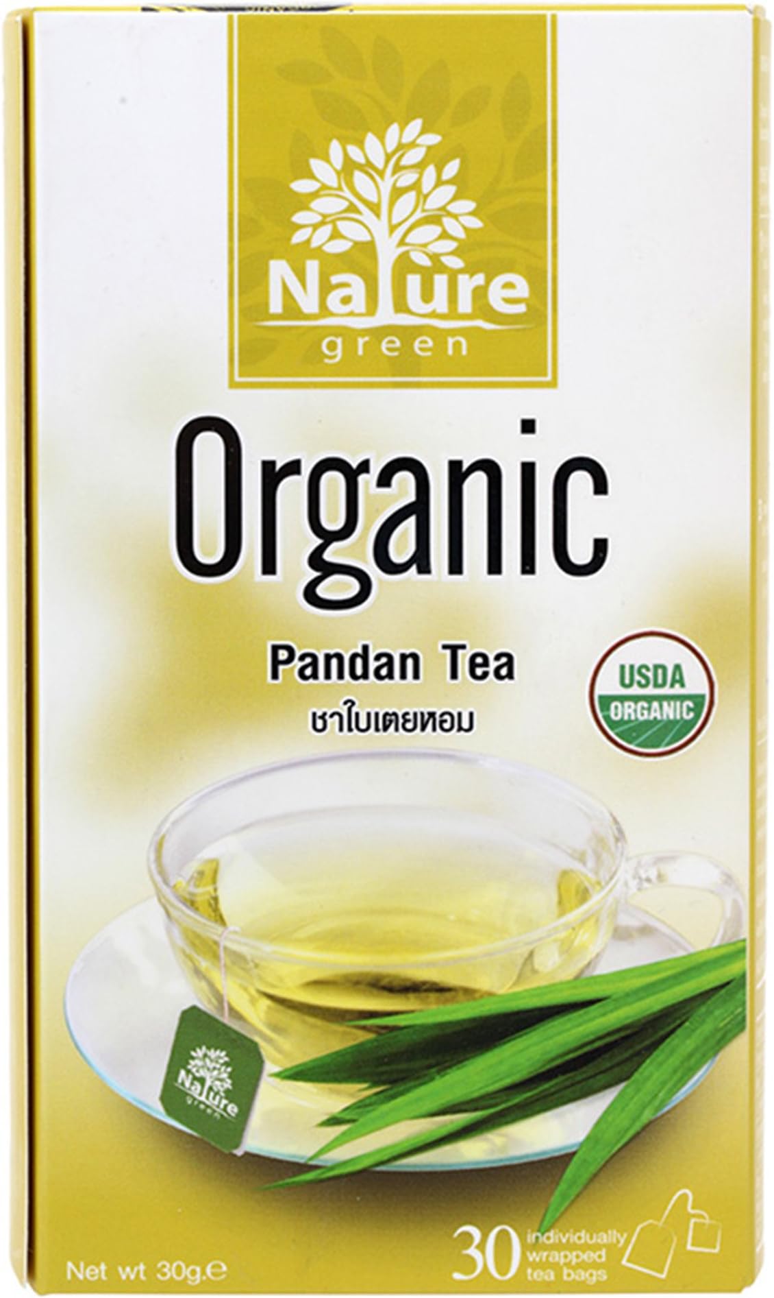 Amazon.com : Nature green organic pandan tea 30 sachets Net wt. 30 g ...