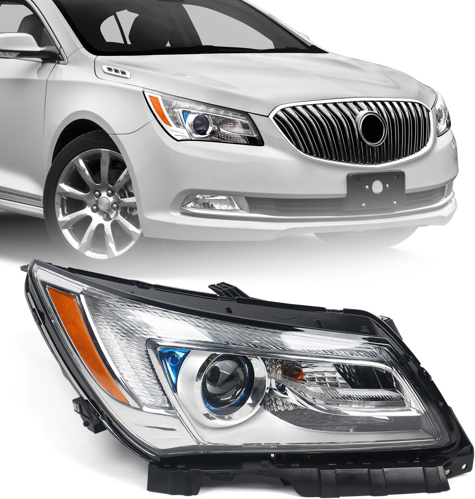 Amazon.com: FIONE Headlights Assembly Compatible with Buick LaCrosse 2014 2015 2016 Factory ...
