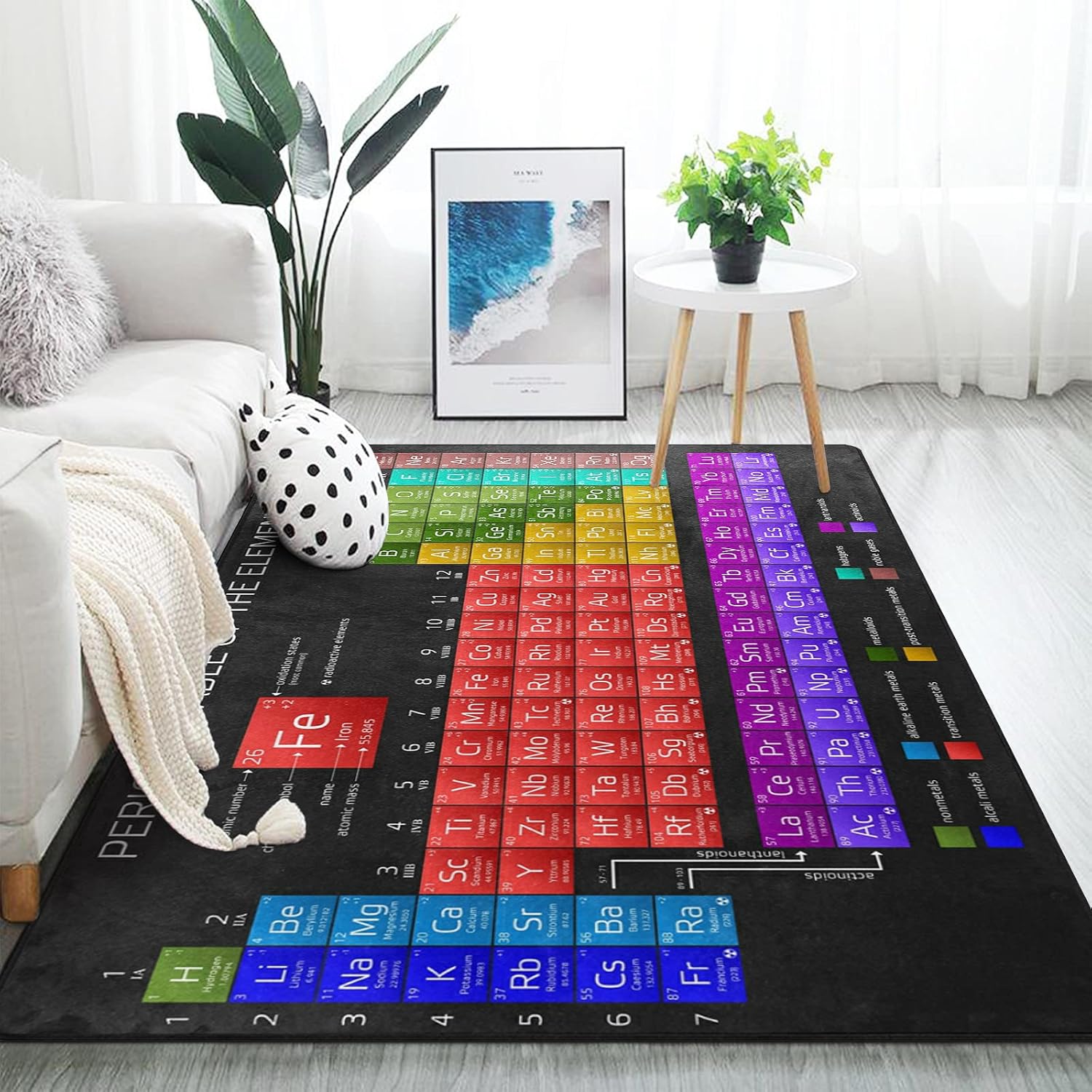 Amazon.com: ALAZA Periodic Table of The Elements Chemistry Area Rug ...