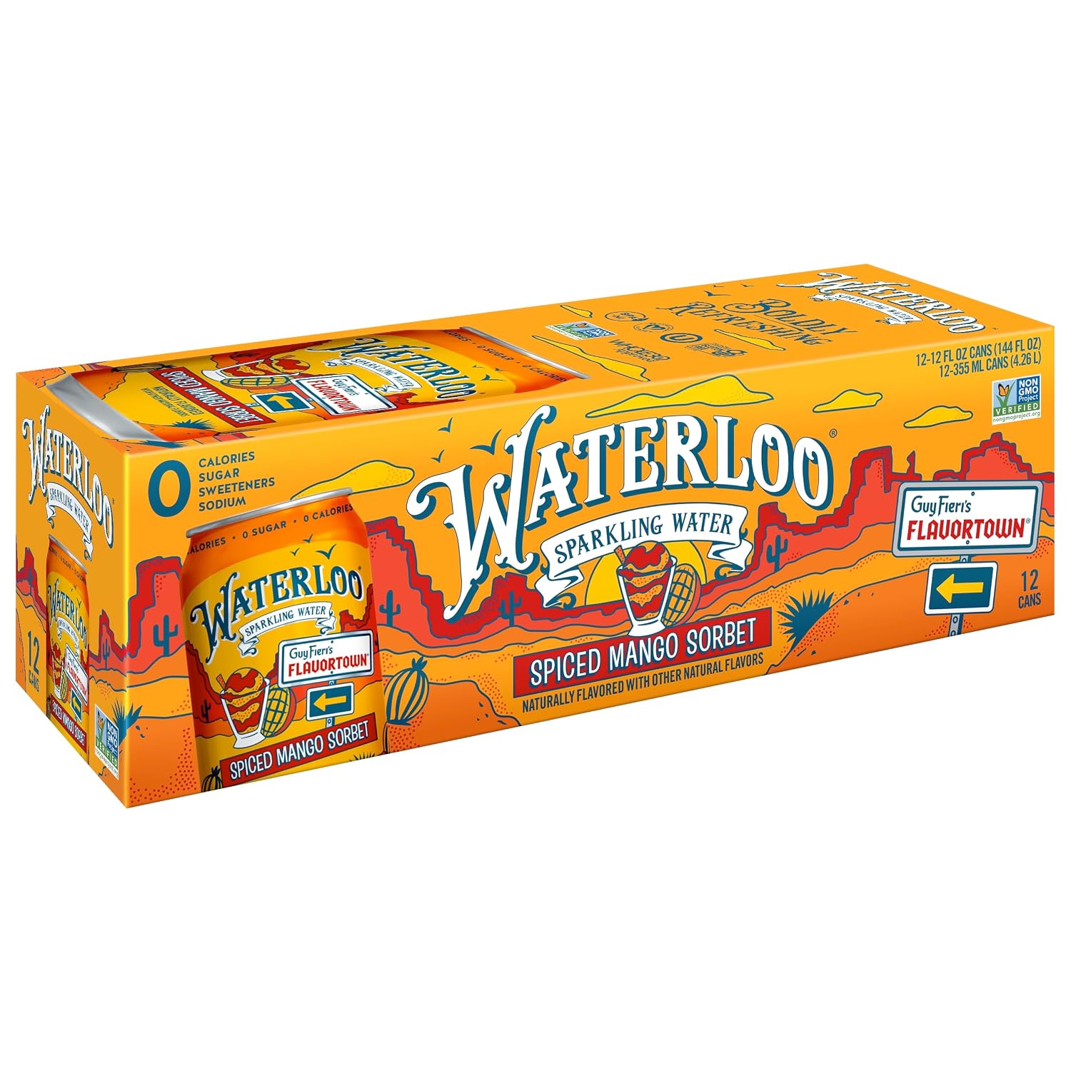 Amazon.com: Waterloo Sparkling Water, Spiced Mango Naturally Flavored ...