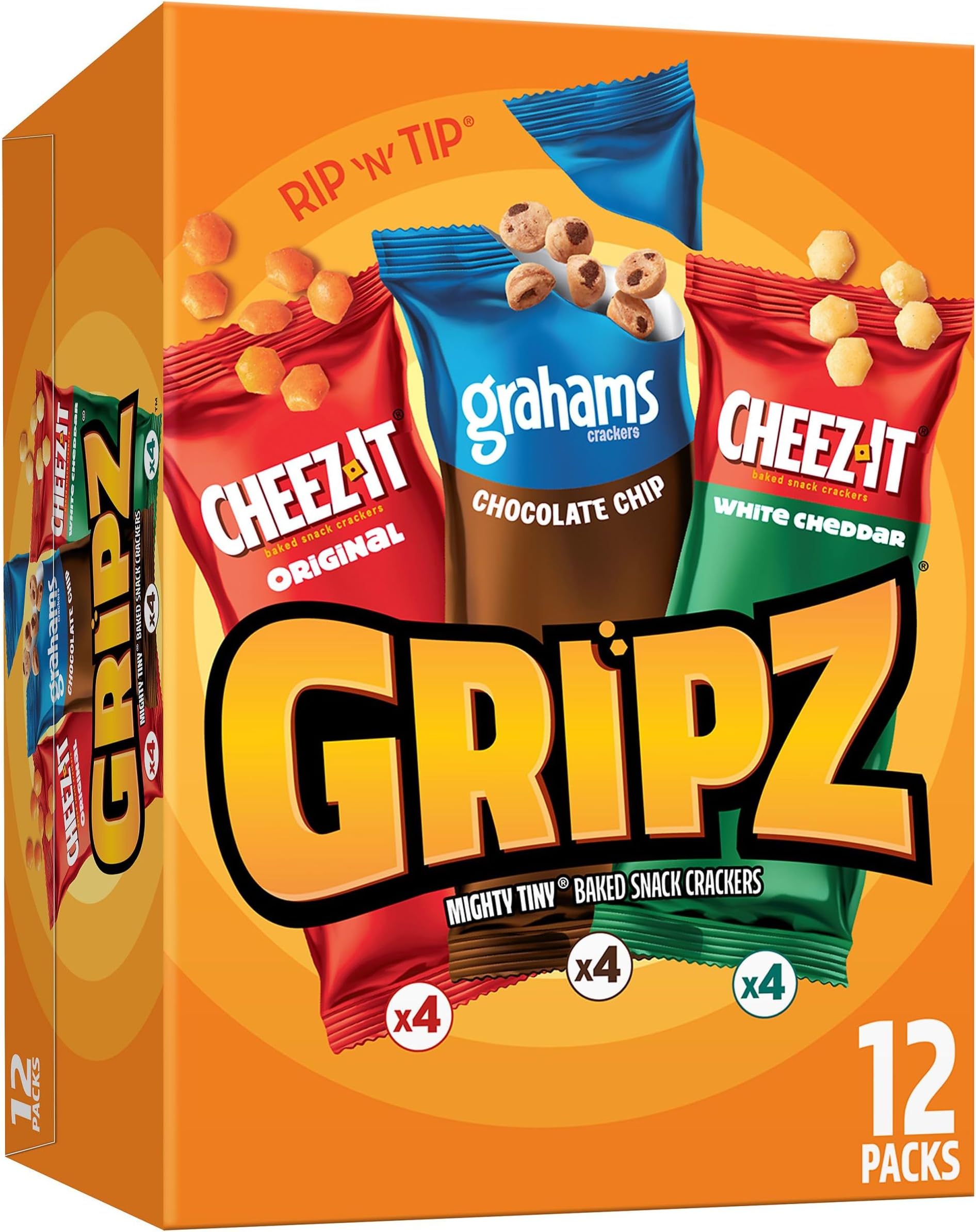 Amazon.com: Gripz Mini Baked Snack Crackers, Sweet and Salty Snacks ...