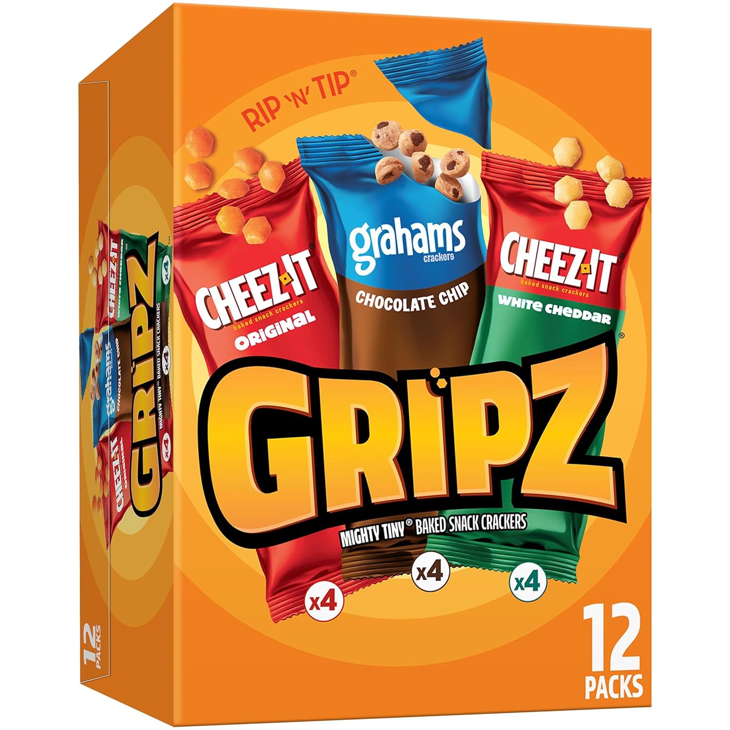 Amazon.com: Gripz Mini Baked Snack Crackers, Sweet and Salty Snacks ...