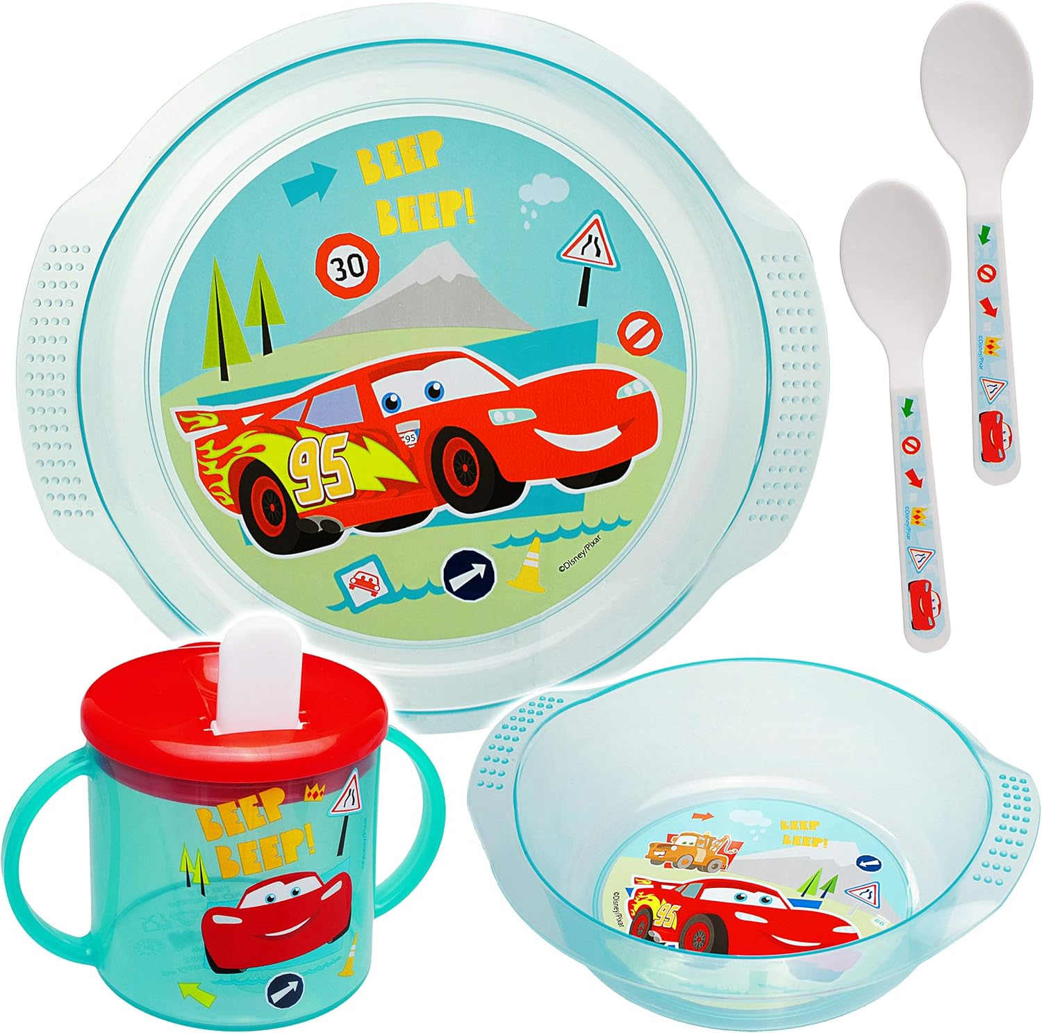 alles-meine.de GmbH 5-Piece Crockery Set – Cars – Car – Lightning ...