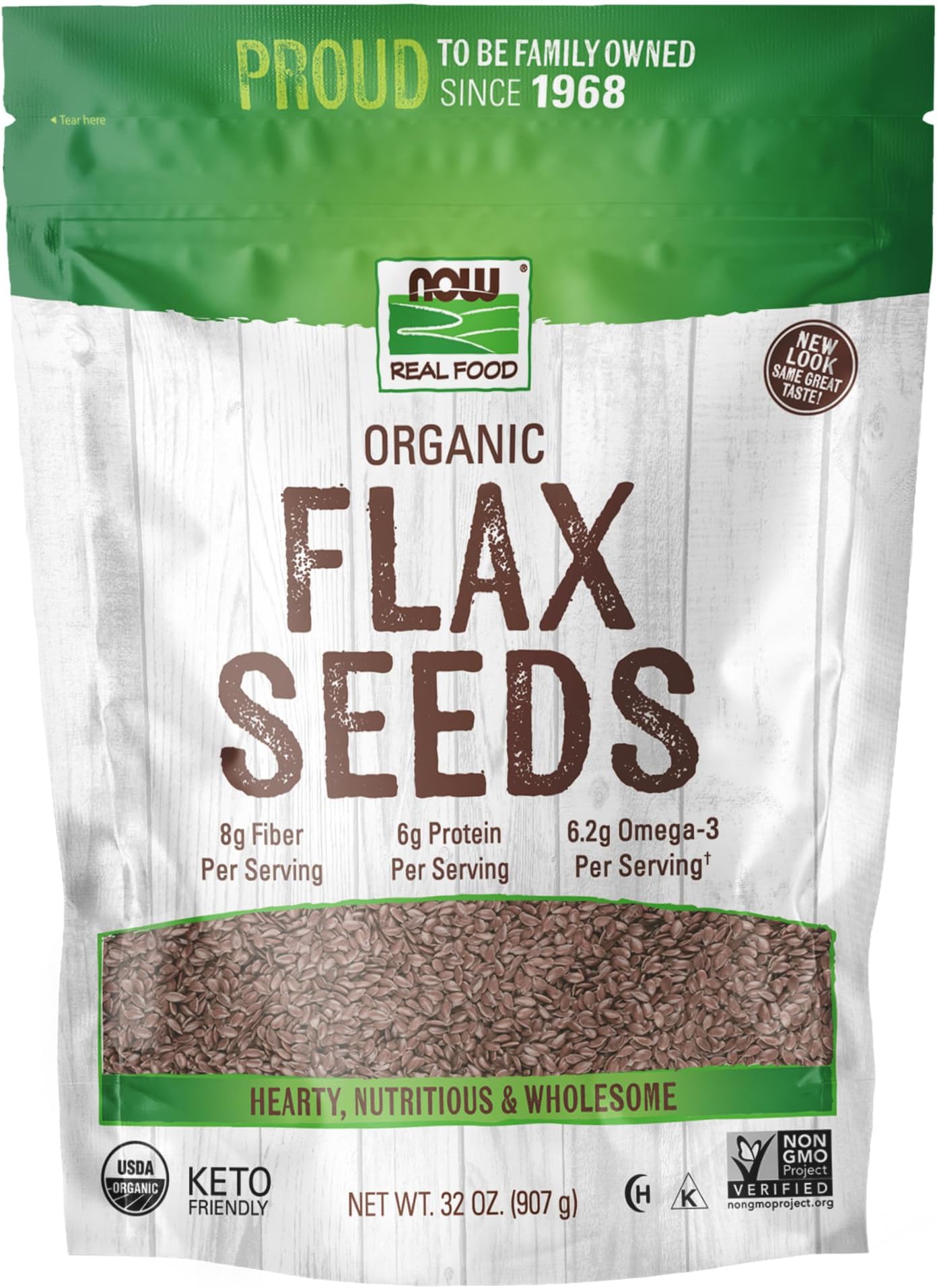 Amazon.com: Manitoba Harvest Whole Organic Flaxseed, 5g Plant Based ...