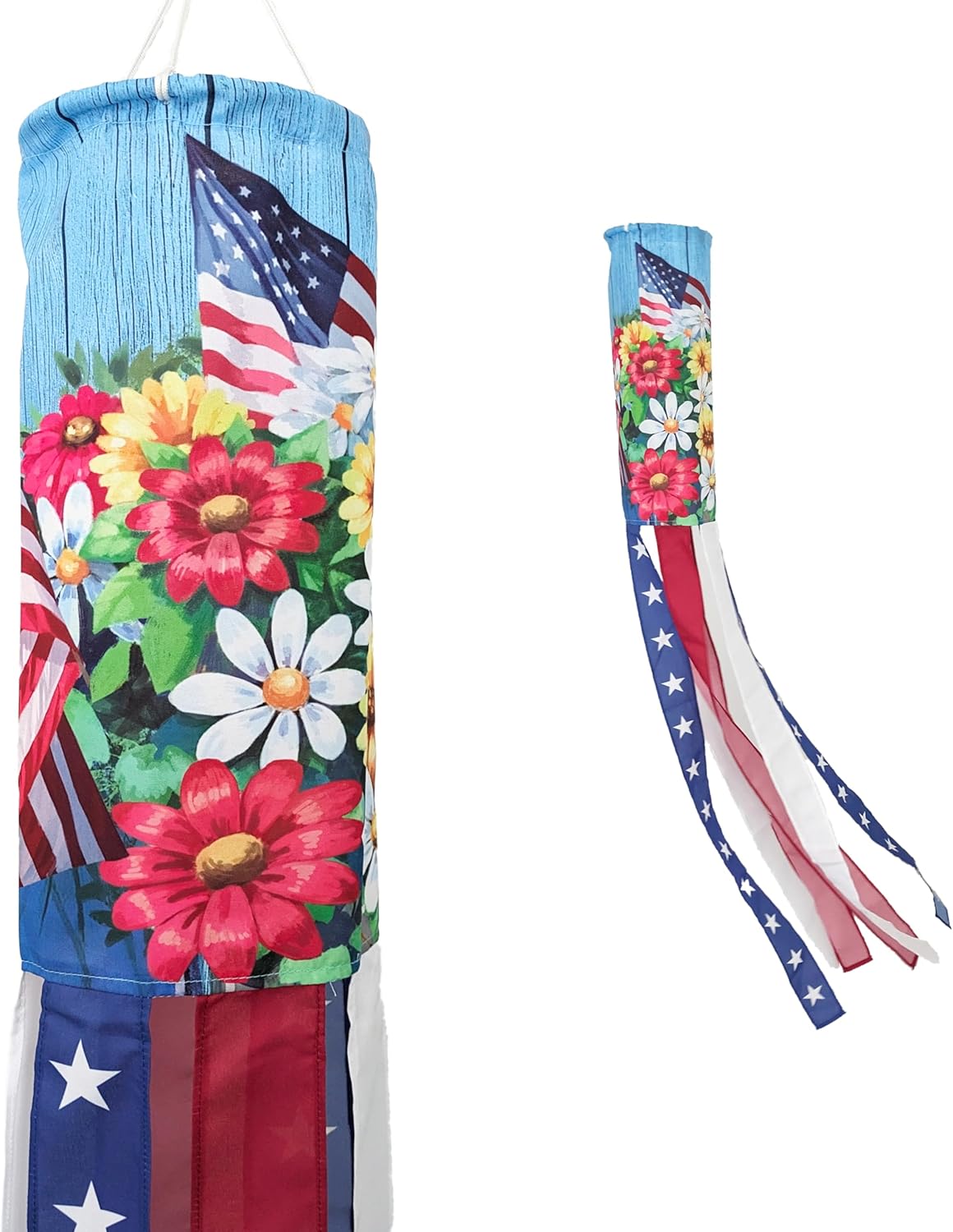 Amazon.com: Madrona Brands American USA Liberty Flowers Windsock ...