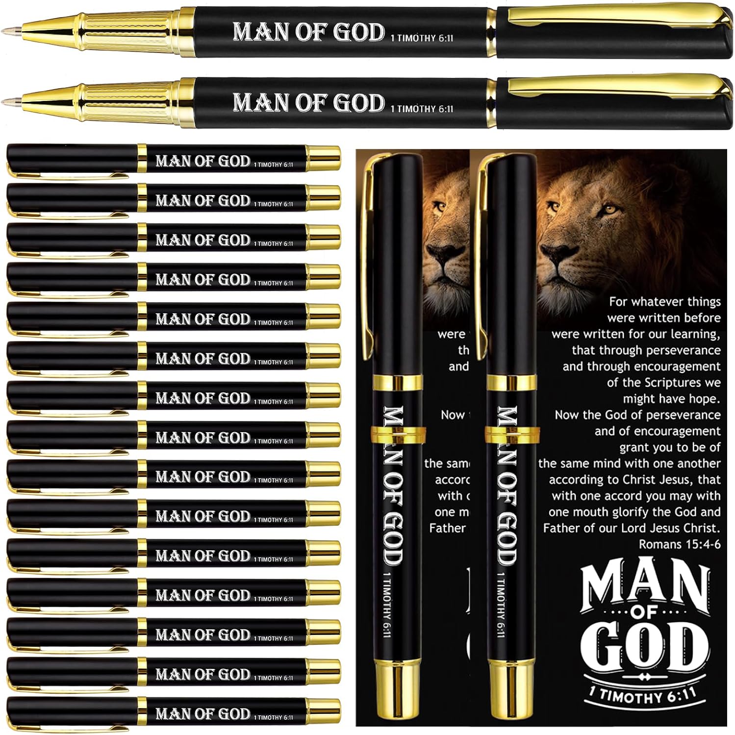 Amazon.com : Sayglossy Man of God Gifts Bulk Man of God Pens Bible ...