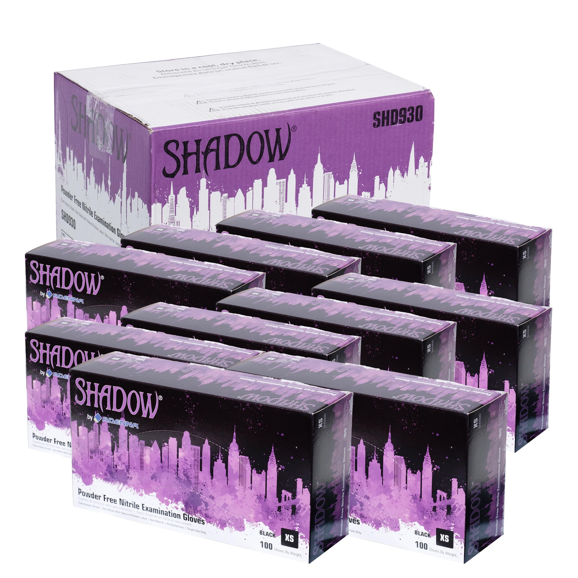 Snapklik.com : Adenna SHADOW Disposable Nitrile Gloves 6 Mil, Medical ...