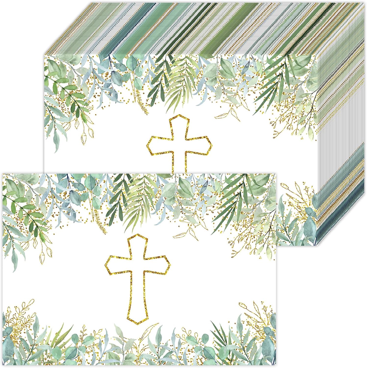 Amazon.com: Paper Placemats Disposable 50 Pack Blessed Cross Placemats ...