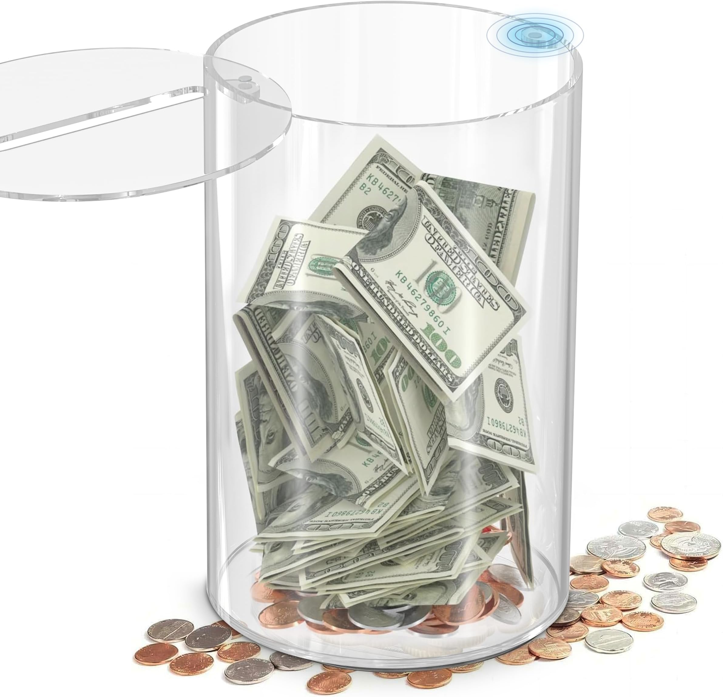 Amazon.com: Yamahiko Acrylic Tips Jar for Money, Gold Tip Box for ...