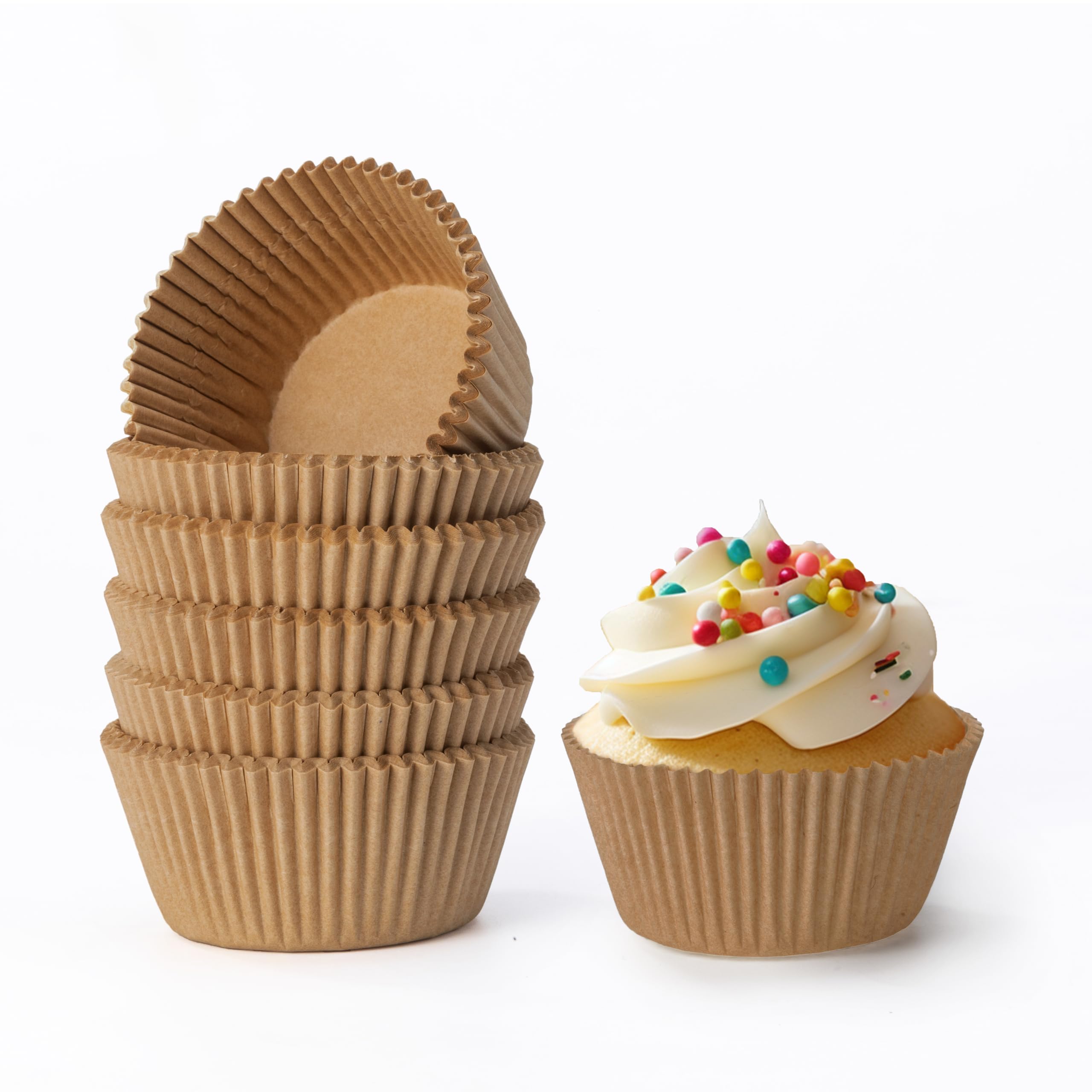 Amazon.com: Mini Muffin Liners 500 pcs Natural Mini Cupcake Liners,Food ...