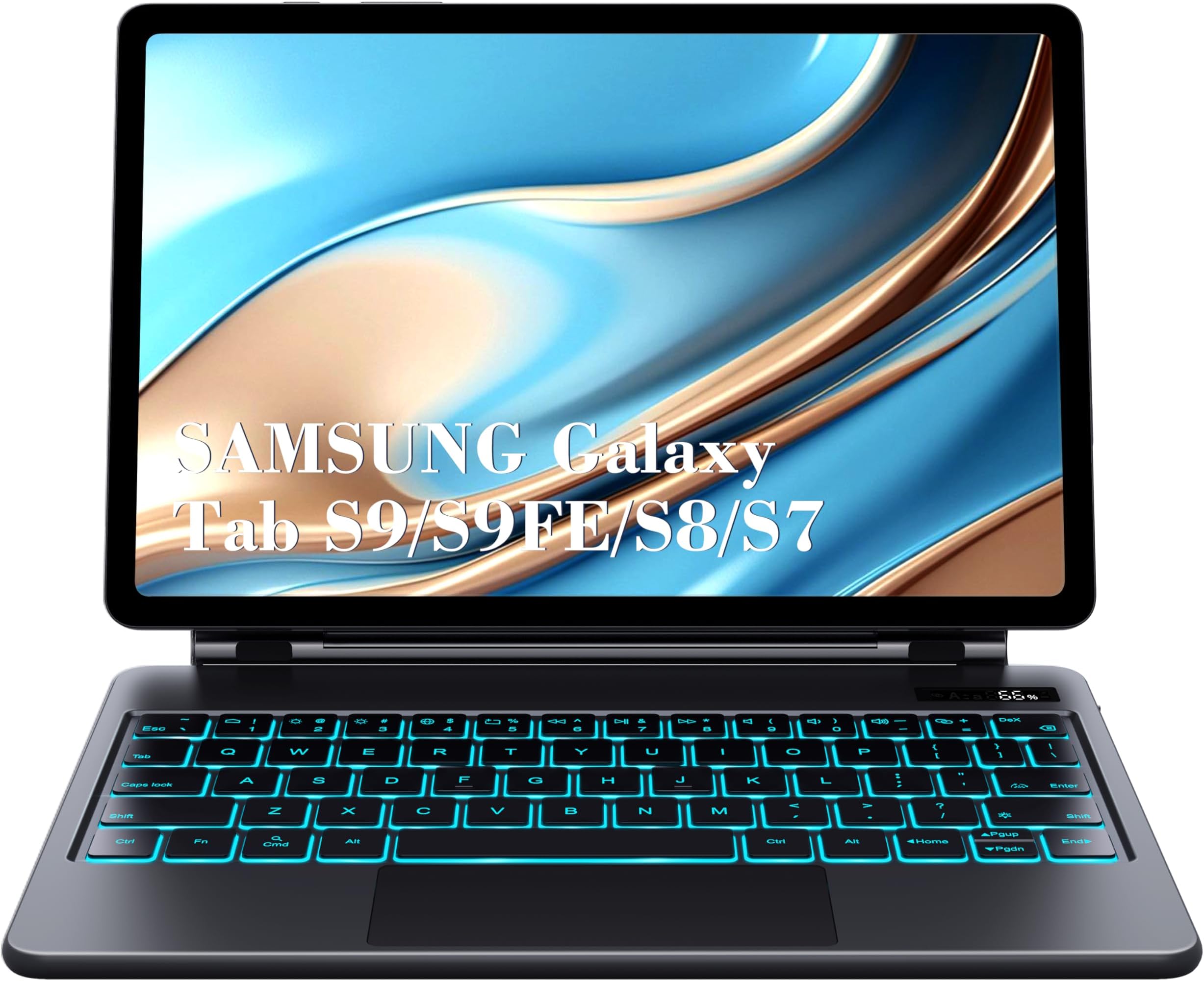 Amazon.com: GOOJODOQ Magic Keyboard for Samsung Galaxy Tab S9+/S9 FE+ ...