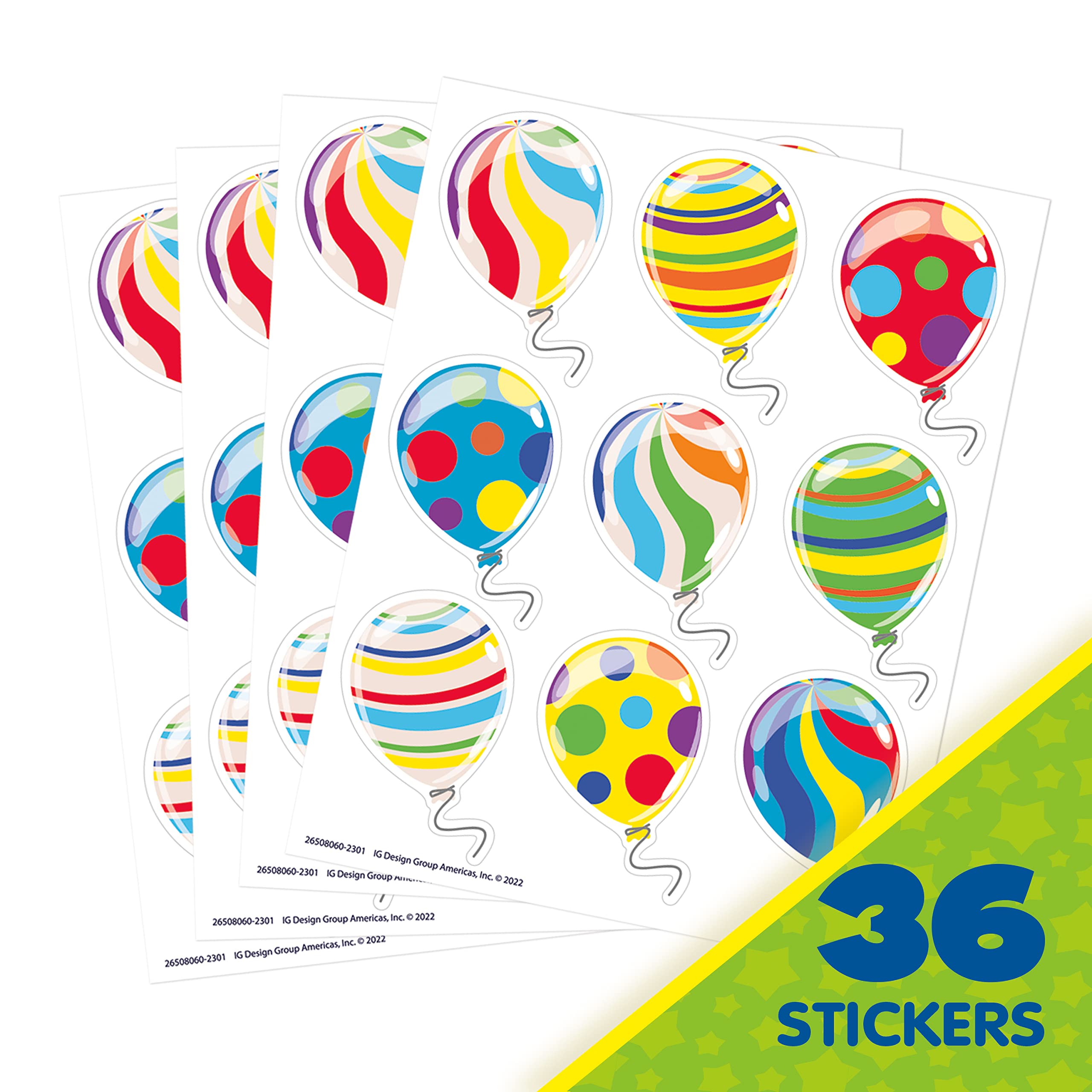 Snapklik.com : Eureka Celebration Balloons Extra Large Stickers For ...