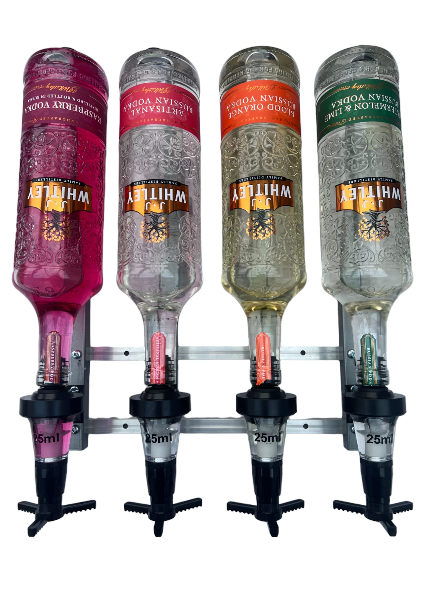 Buy Premium UK-Made Bar Butler Set: Wall-ed 4 Bottle Alcohol Dispenser ...