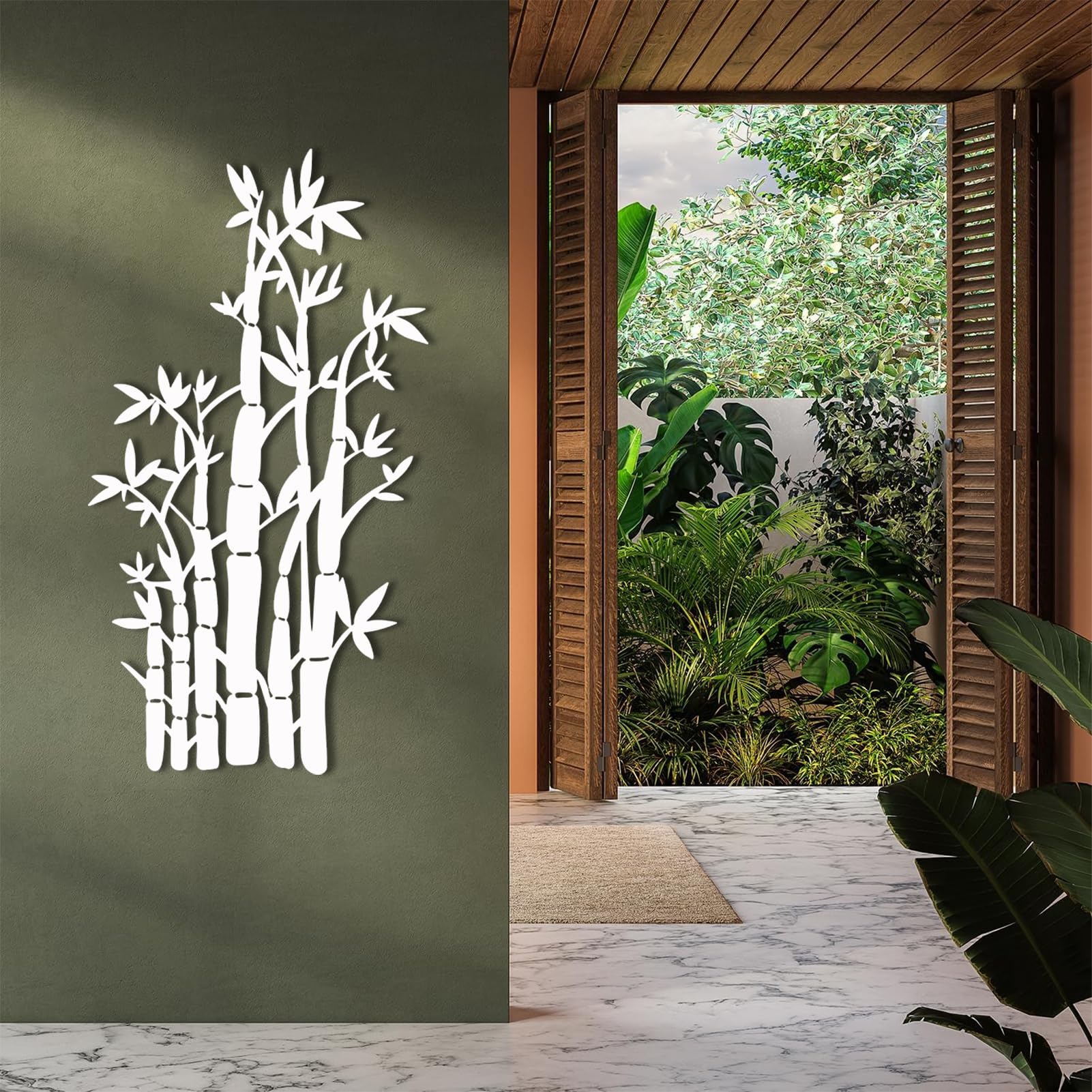 Amazon.com: Metal Wall Decor - Bamboo Trees Metal Wall Decor, Metal ...