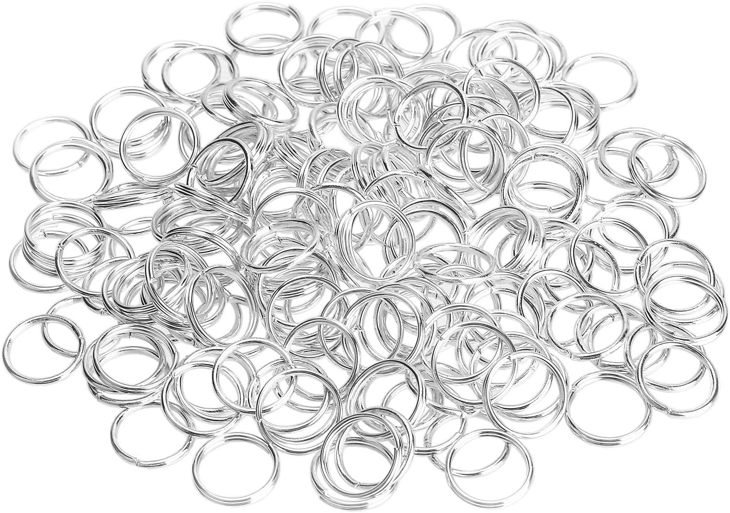 Amazon HUIHUIBAO 100 Pieces 10mm Silver Plated Split Rings Smooth amazon-huihuibao-100-pieces-10mm-silver-plated-split-rings-smooth