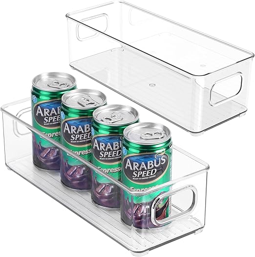 Amazon.com: KAVDNAE Stackable Plastic Food Storage Bin with Handles for ...